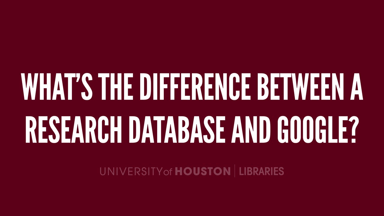 What's the difference between a research database and Google ...